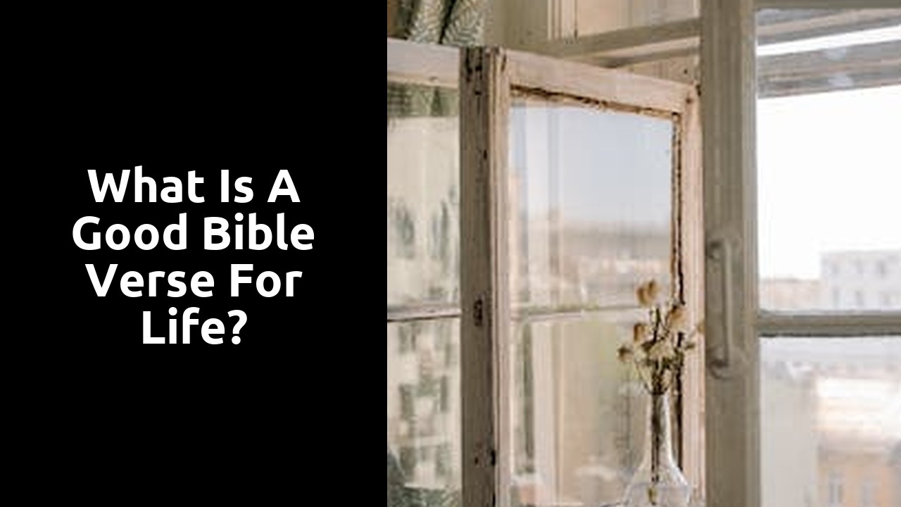 What Is A Good Bible Verse For Life? | Ministry Answers