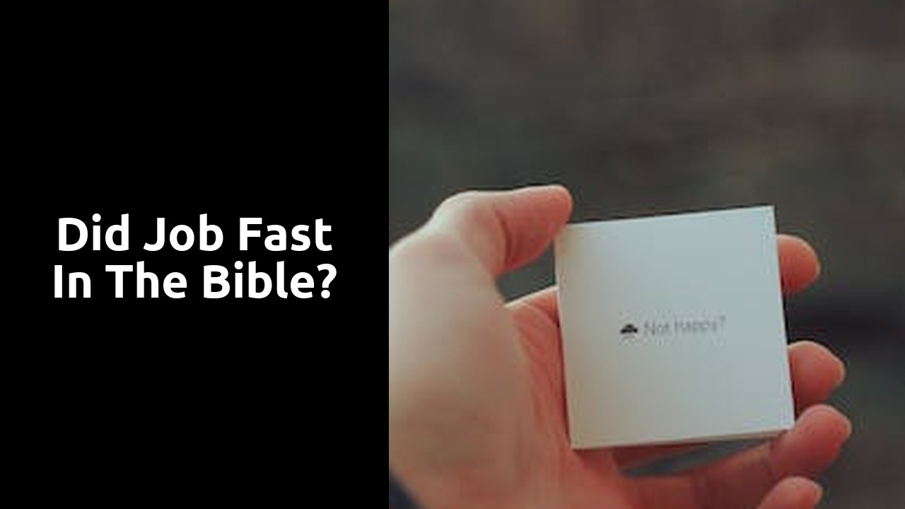 Did Job Fast In The Bible? | Ministry Answers