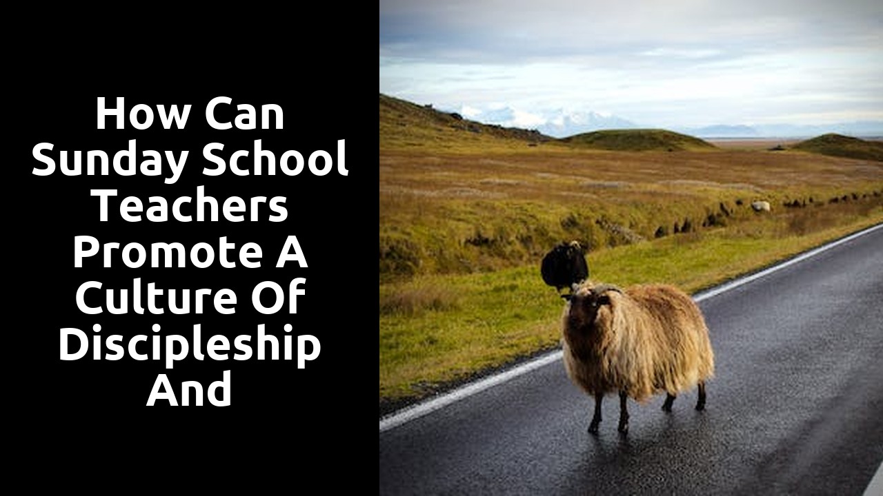 How Can Sunday School Teachers Promote A Culture Of Discipleship And ...