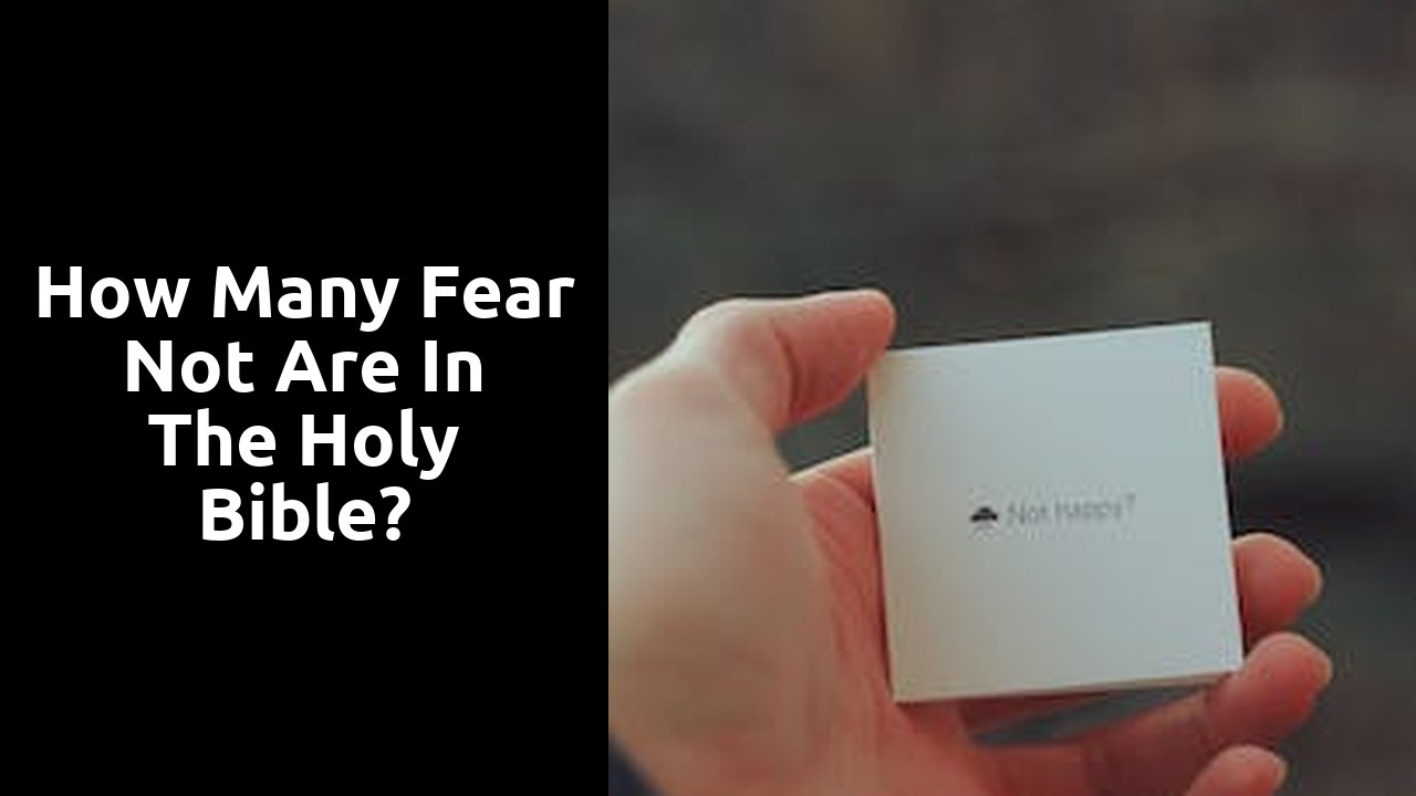 How Many Fear Not Are In The Holy Bible? | Ministry Answers