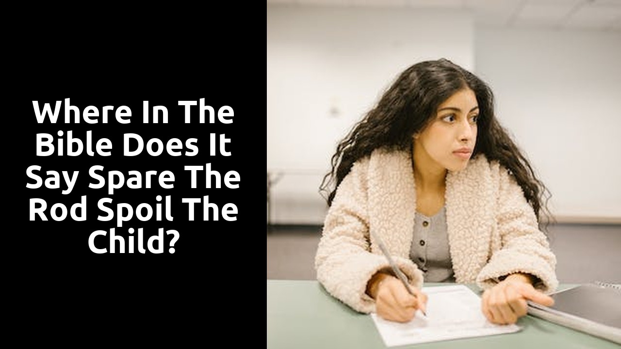 Where In The Bible Does It Say Spare The Rod Spoil The Child ...